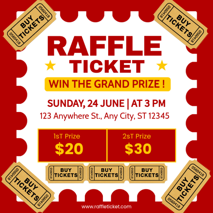 Raffle ticket Template | PosterMyWall