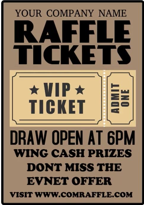 Copy of RAFFLE TICKET DESIGN | PosterMyWall
