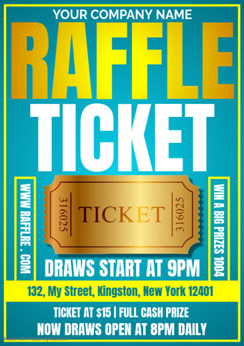 Modèle raffle ticket | PosterMyWall