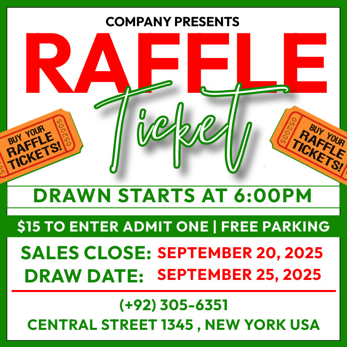 raffle ticket Template | PosterMyWall