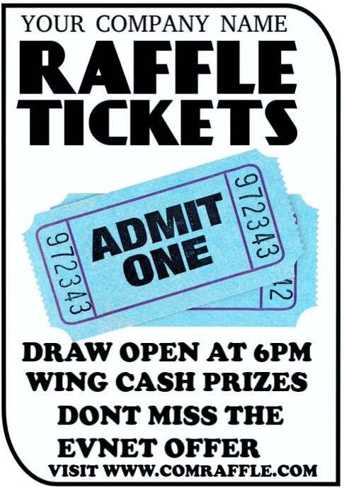 RAFFLE TICKET DESIGN Template | PosterMyWall