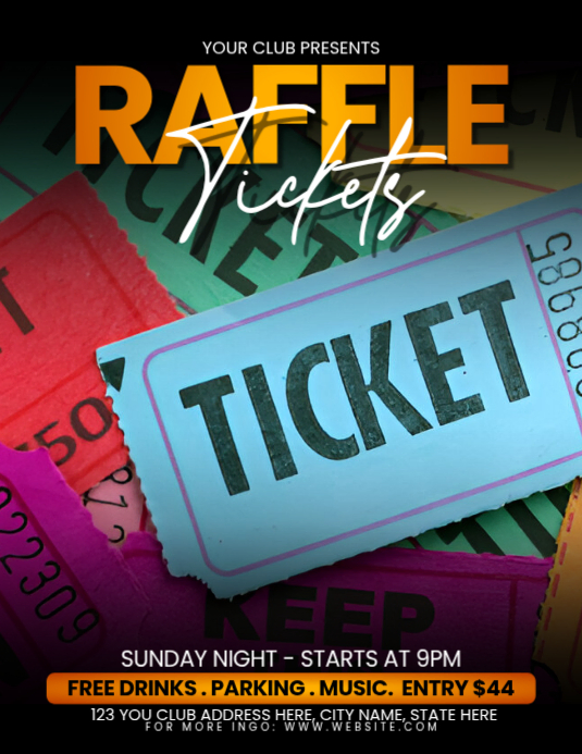 Plantilla de Raffle Ticket Flyer | PosterMyWall