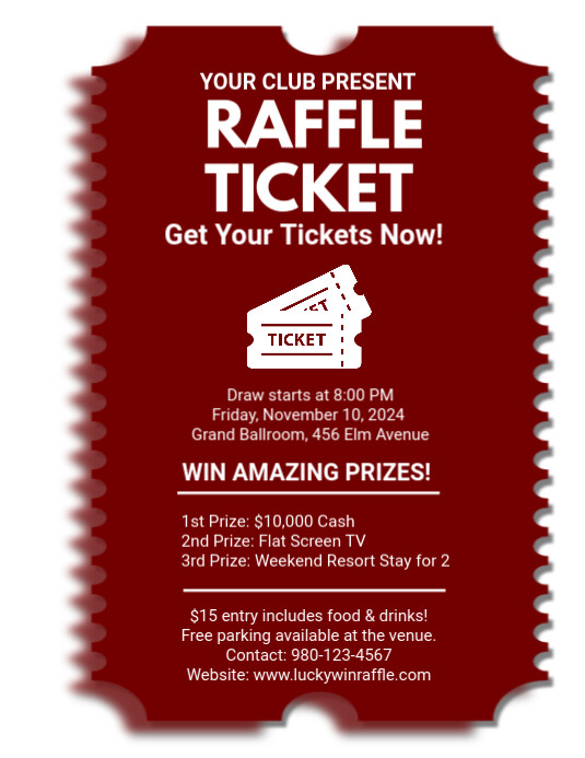 Raffle Ticket Flyers Template | PosterMyWall