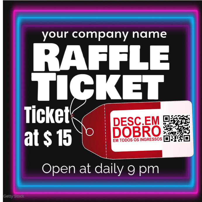 Raffle Ticket Instagram Post Template | PosterMyWall