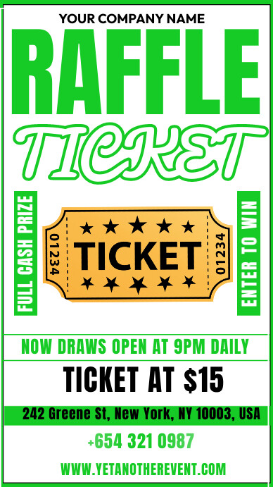 Raffle Ticket Instagram Story Template | PosterMyWall