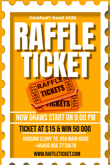 Raffle Ticket Poster Templat | PosterMyWall