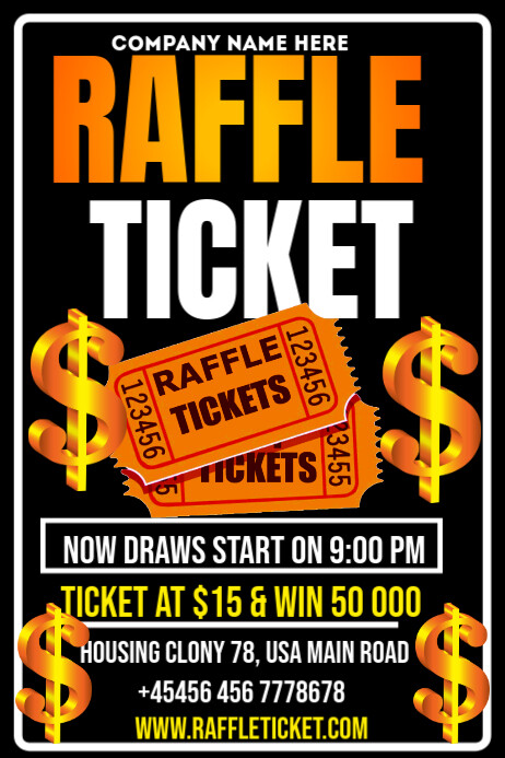 Raffle Ticket Poster Template | PosterMyWall