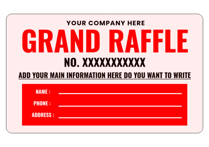 raffle ticket template | PosterMyWall