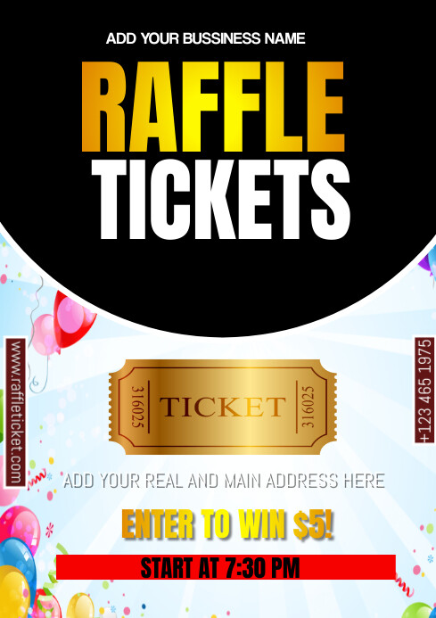 Copy of Raffle Tickets A3 | PosterMyWall