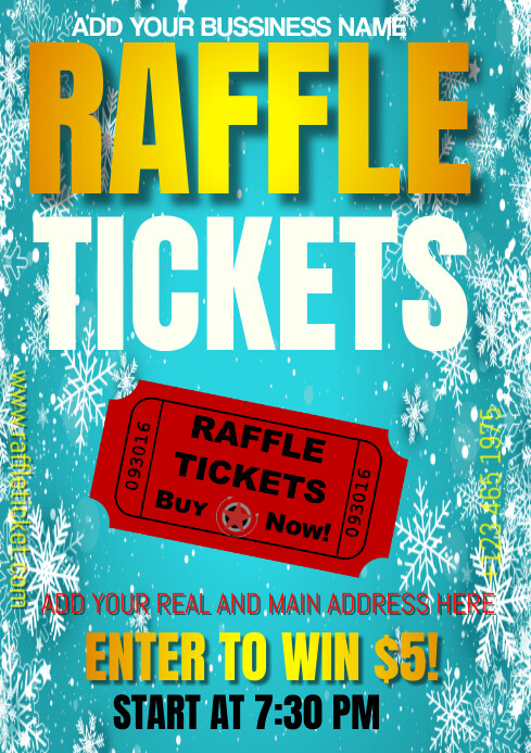 Raffle Tickets A3 Templat | PosterMyWall