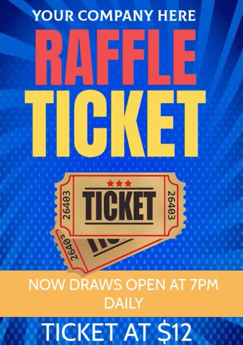 Plantilla de Raffle Tickets A3 | PosterMyWall
