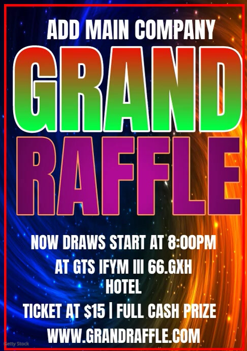 Raffle Tickets A3 Template | PosterMyWall