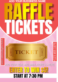Raffle Tickets A3 Template | PosterMyWall