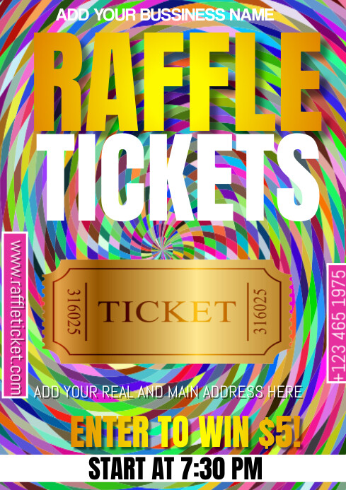 Copy of Raffle Tickets A3 | PosterMyWall