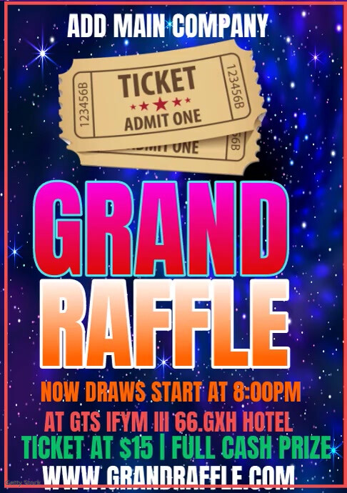 Raffle Tickets A3 Template | PosterMyWall