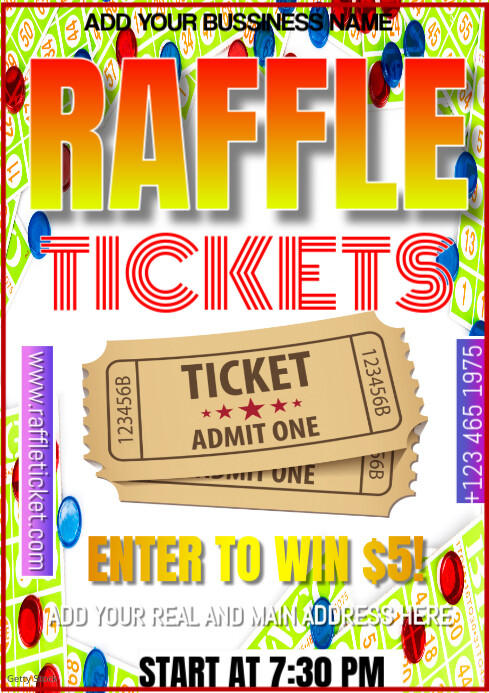 Modèle Raffle Tickets A3 | PosterMyWall