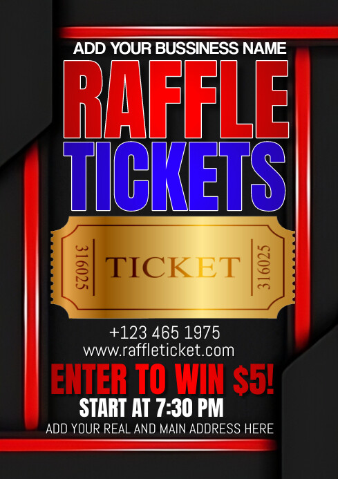 Copy of Raffle Tickets A3 | PosterMyWall