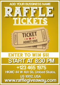 Raffle Tickets A3 Template | PosterMyWall