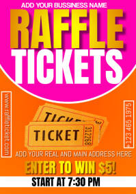 Raffle Tickets A3 Template | PosterMyWall