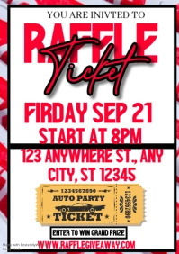 Raffle Tickets A5 Template | PosterMyWall