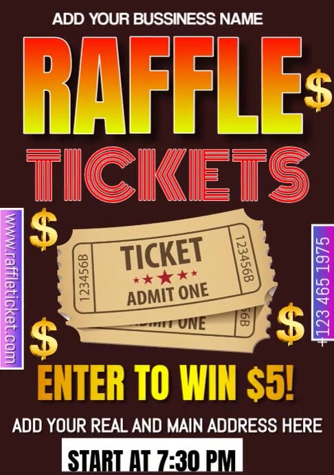 raffle Tickets Template | PosterMyWall