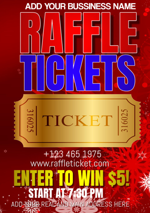 raffle Tickets Template | PosterMyWall