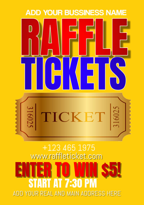 raffle Tickets Template | PosterMyWall