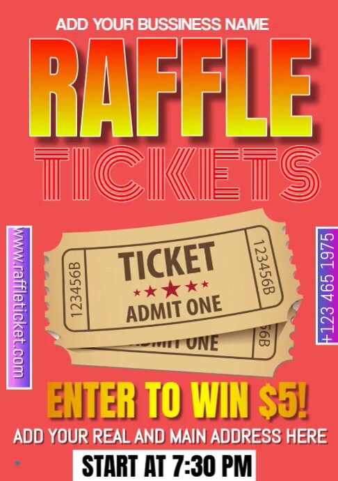 Plantilla de raffle Tickets | PosterMyWall