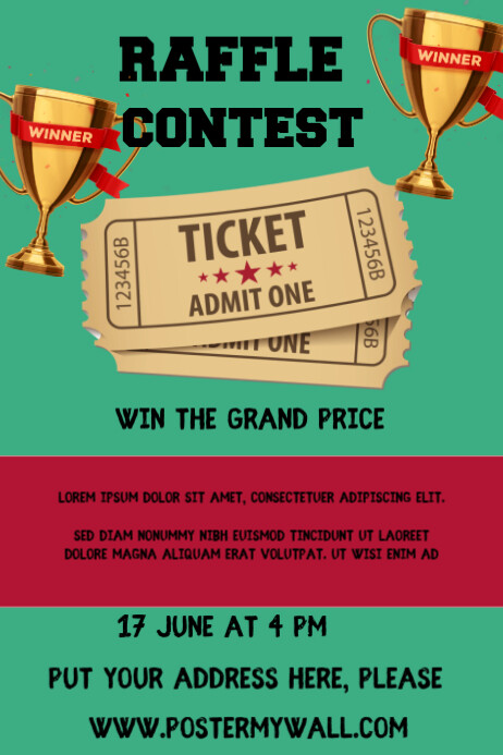 raffle Tickets Template | PosterMyWall