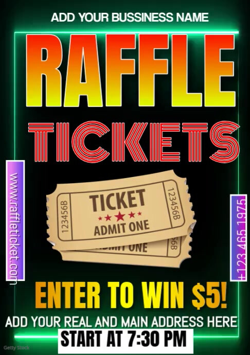 raffle Tickets Template | PosterMyWall
