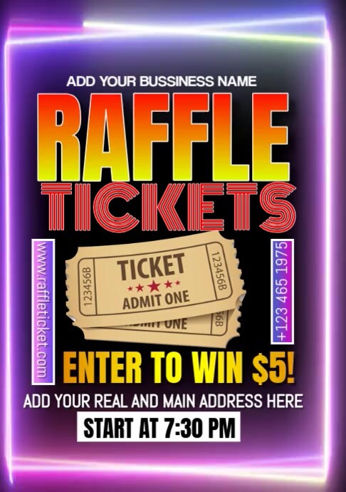 raffle Tickets Template | PosterMyWall