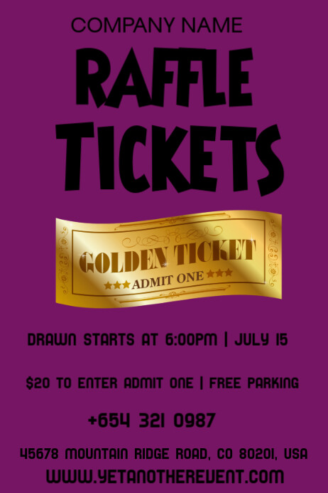 raffle Tickets Template | PosterMyWall