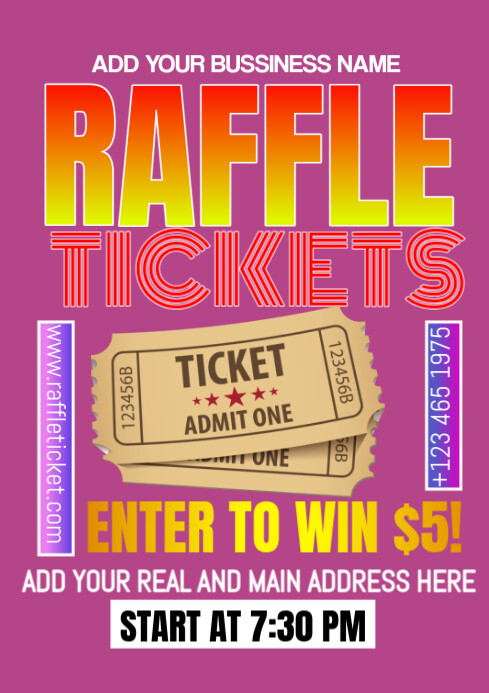 raffle Tickets Template | PosterMyWall