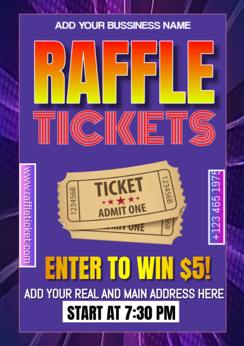 raffle Tickets Template | PosterMyWall