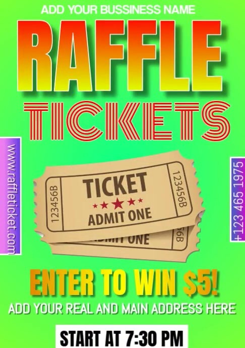 Raffle Tickets Template | PosterMyWall