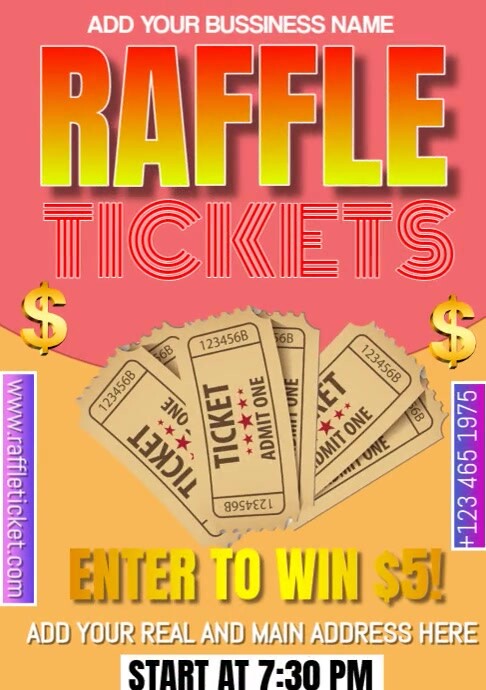 Raffle Tickets Template | PosterMyWall