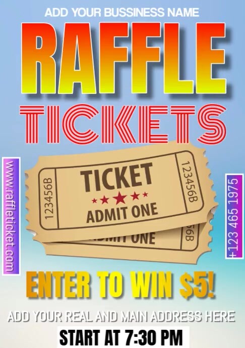Plantilla de raffle Tickets | PosterMyWall