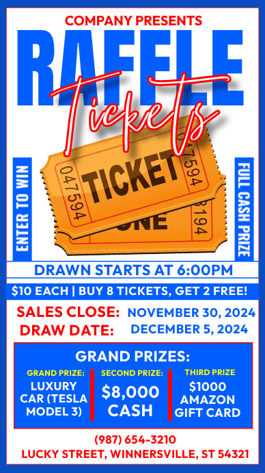 Raffle Tickets Template | PosterMyWall
