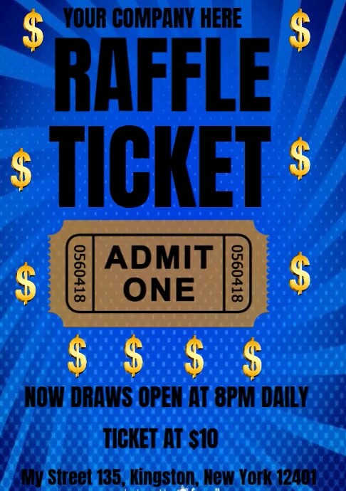 raffle Tickets Template | PosterMyWall
