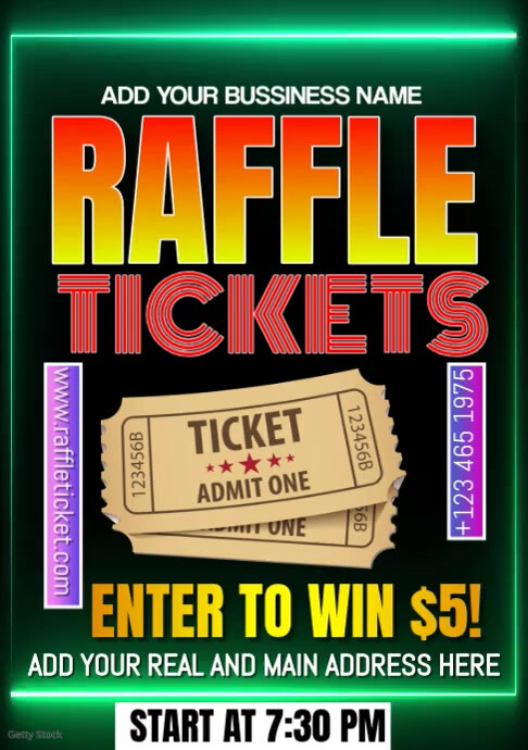 raffle Tickets Template | PosterMyWall