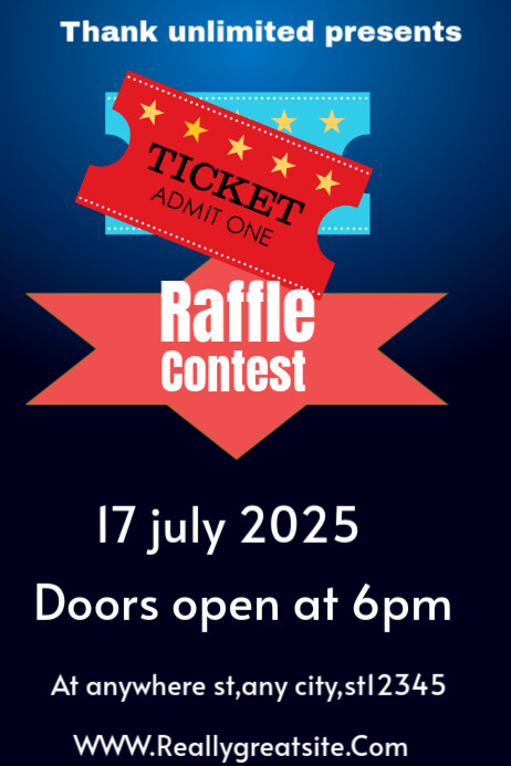 raffle Tickets Template | PosterMyWall