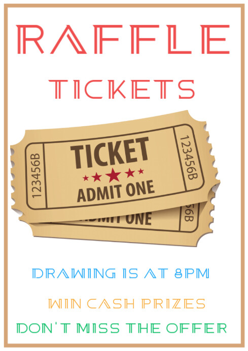 RAFFLE TICKETS Template | PosterMyWall