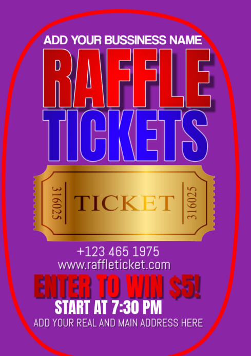 raffle Tickets Template | PosterMyWall