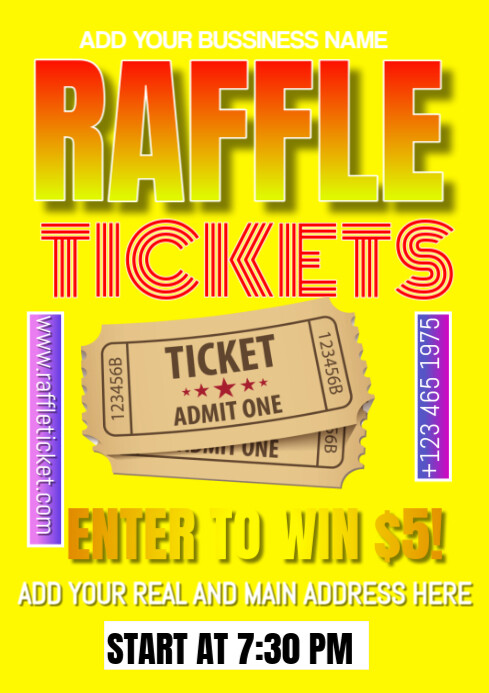 raffle Tickets Template | PosterMyWall