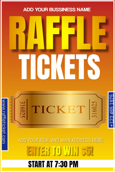 raffle Tickets Template | PosterMyWall