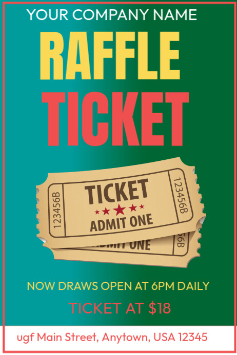 raffle Tickets Template | PosterMyWall