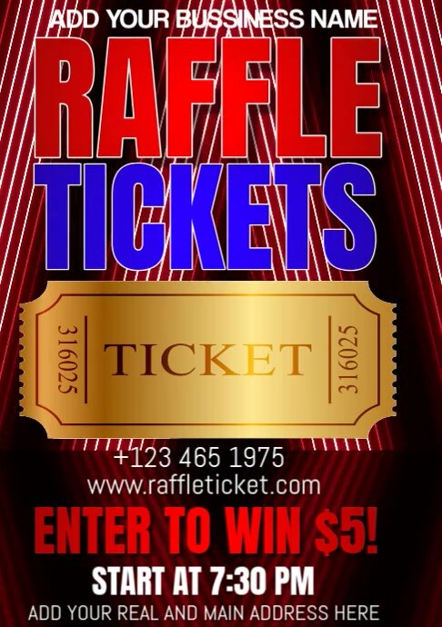 raffle Tickets Template | PosterMyWall