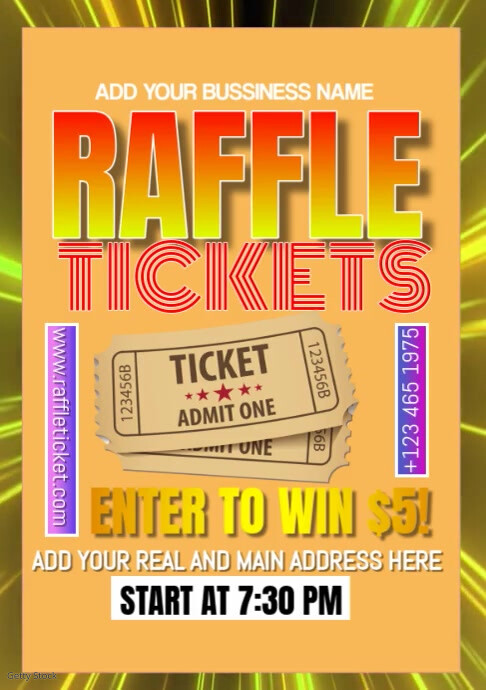 raffle Tickets Template | PosterMyWall