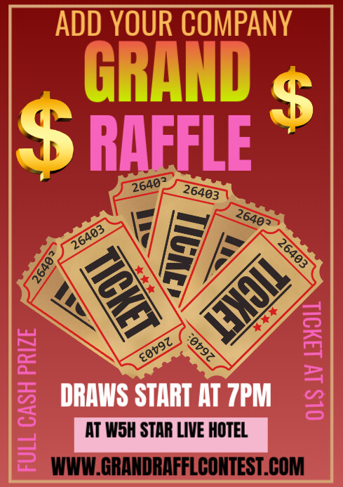 Raffle Tickets Template | PosterMyWall