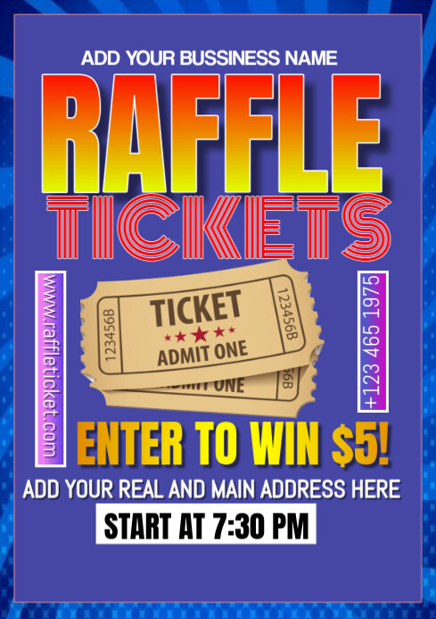 raffle Tickets Template | PosterMyWall